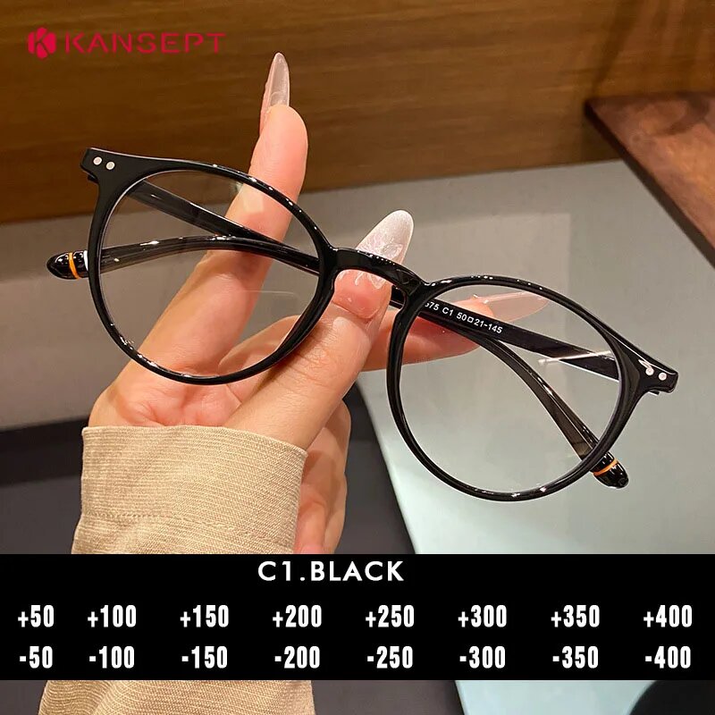 KANSEPT Очки ретро круглые черные +150 L210575Z-BLACK