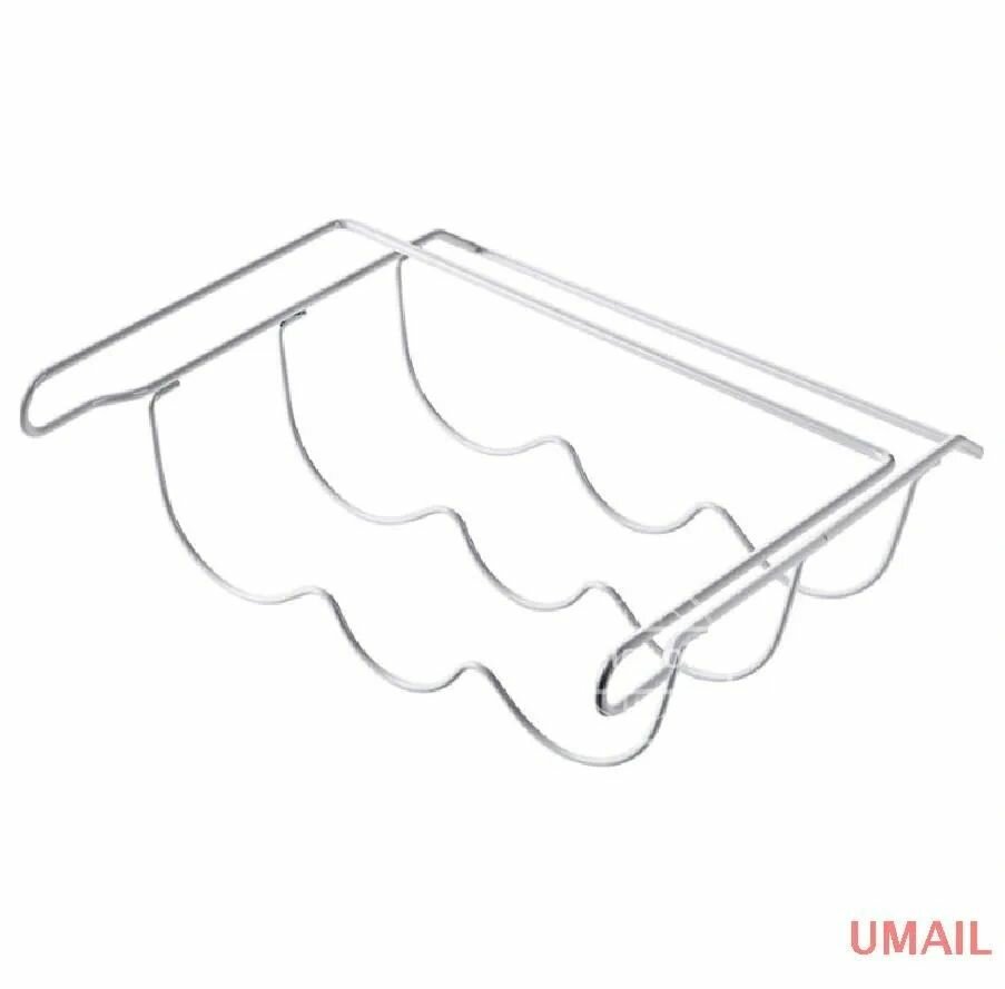 Выдвижная полка держатель в холодильник / шкаф для бутылок, подвесная. Органайзер для бутылок.