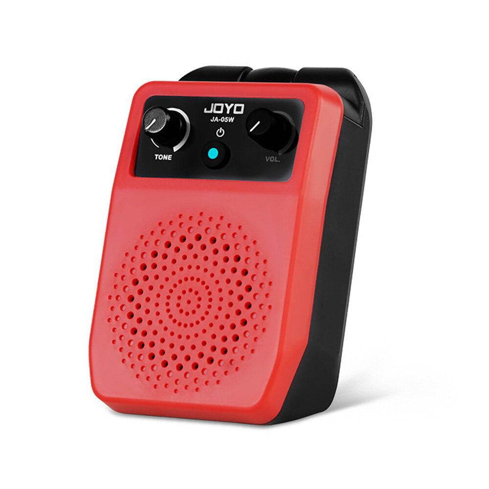 JOYO JA-05W Электрогитарный Амплификатор Плаг-н-Плей BT Безжичный 5W Type-C Заряжаемый Мини Sound Box 6.35mm Портативный Амп для Гитары Басса Электрических Духовых Инструментов Красно-Черный 1шт