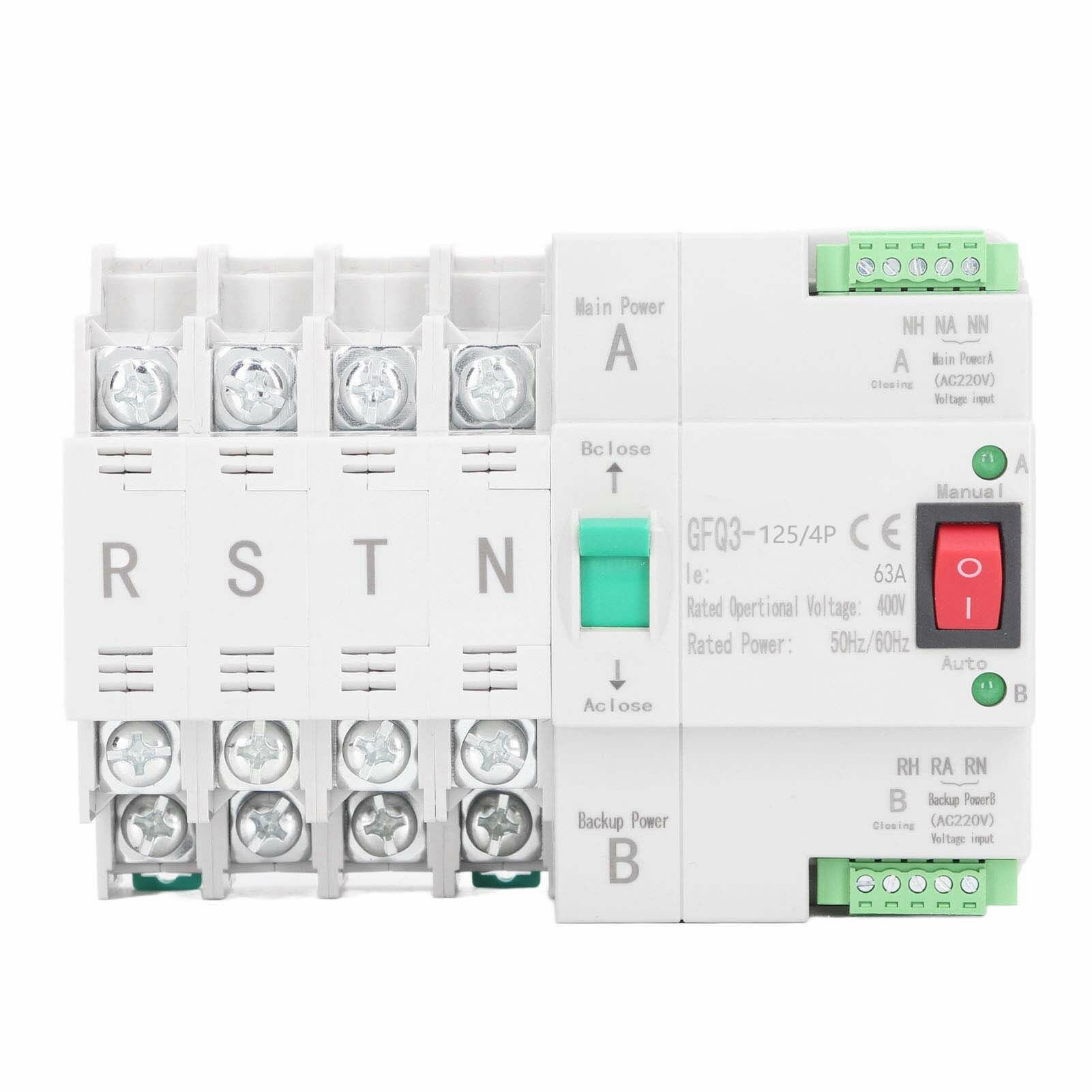 ATS 4P 63A, Din-рейка, AC400V, для генераторов