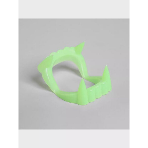 Челюсть "Вампир" зубы флуоресцентная, Хэллоуин, светится в темноте, клыки Дракула