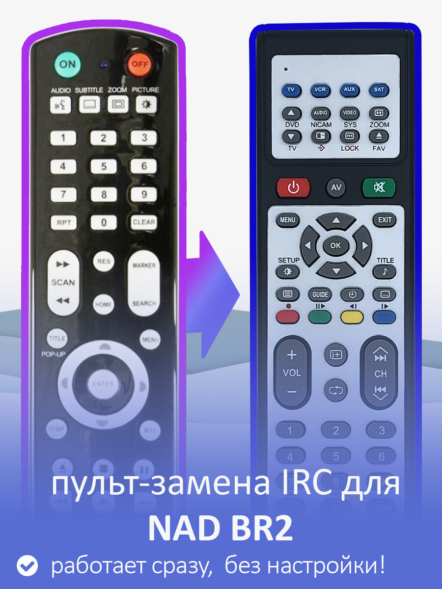 Пульт-замена для NAD BR 2