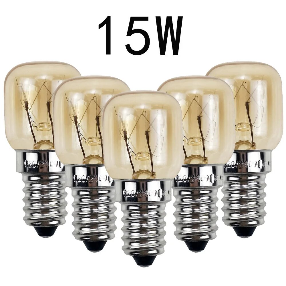 Светодиодные лампы E14 220В 15/25Вт для микроволновой печи золотые/серебряные 5шт 15W SILVER