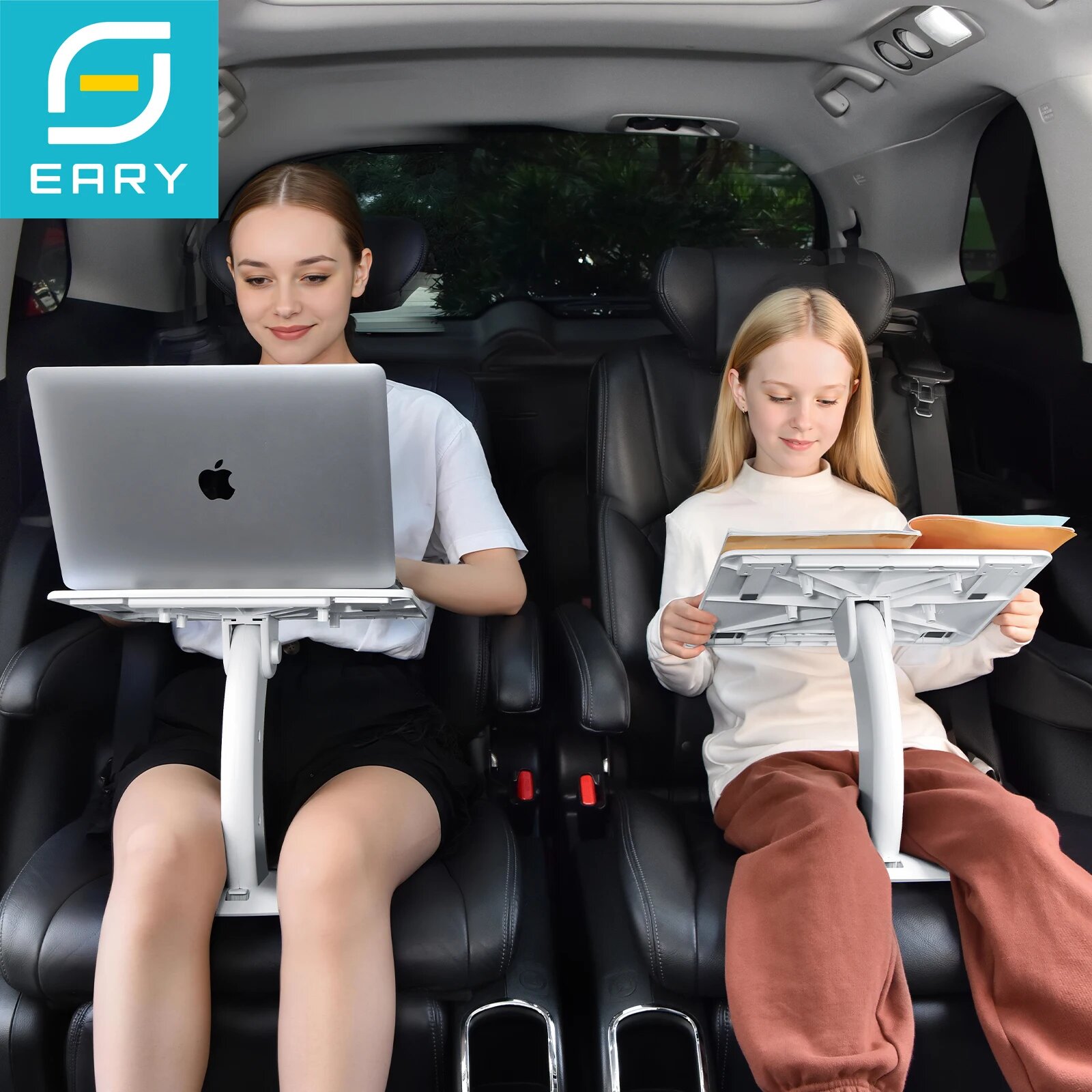 Портативный автомобильный столик-подставка Eary для ноутбука и планшета, регулируемый по углу наклона, держатель для чтения книг, детский столик для путешествий на заднем сиденье
