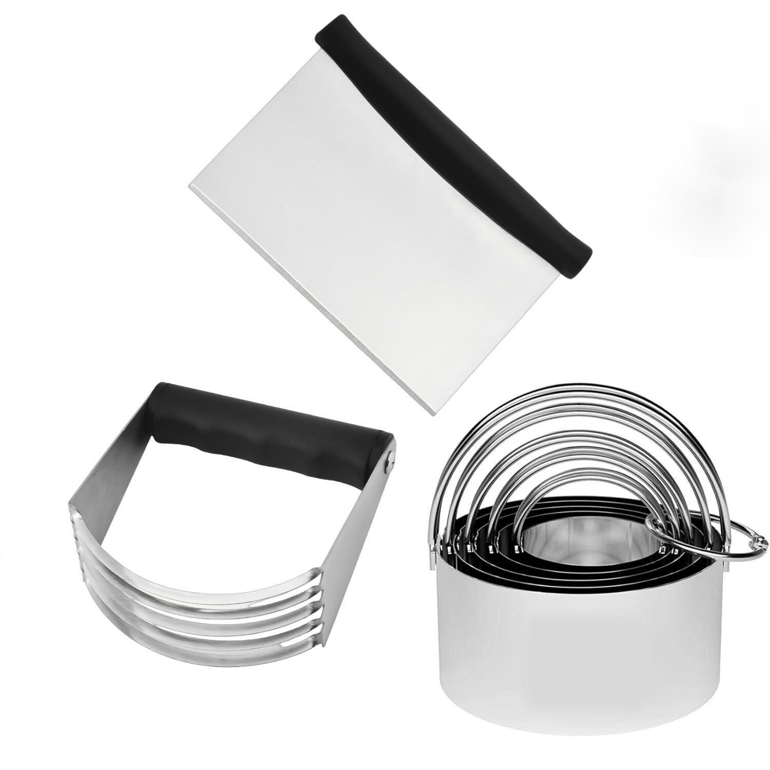 HY Формочки для печенья из нержавеющей стали, набор кухонных принадлежностей，3 товара