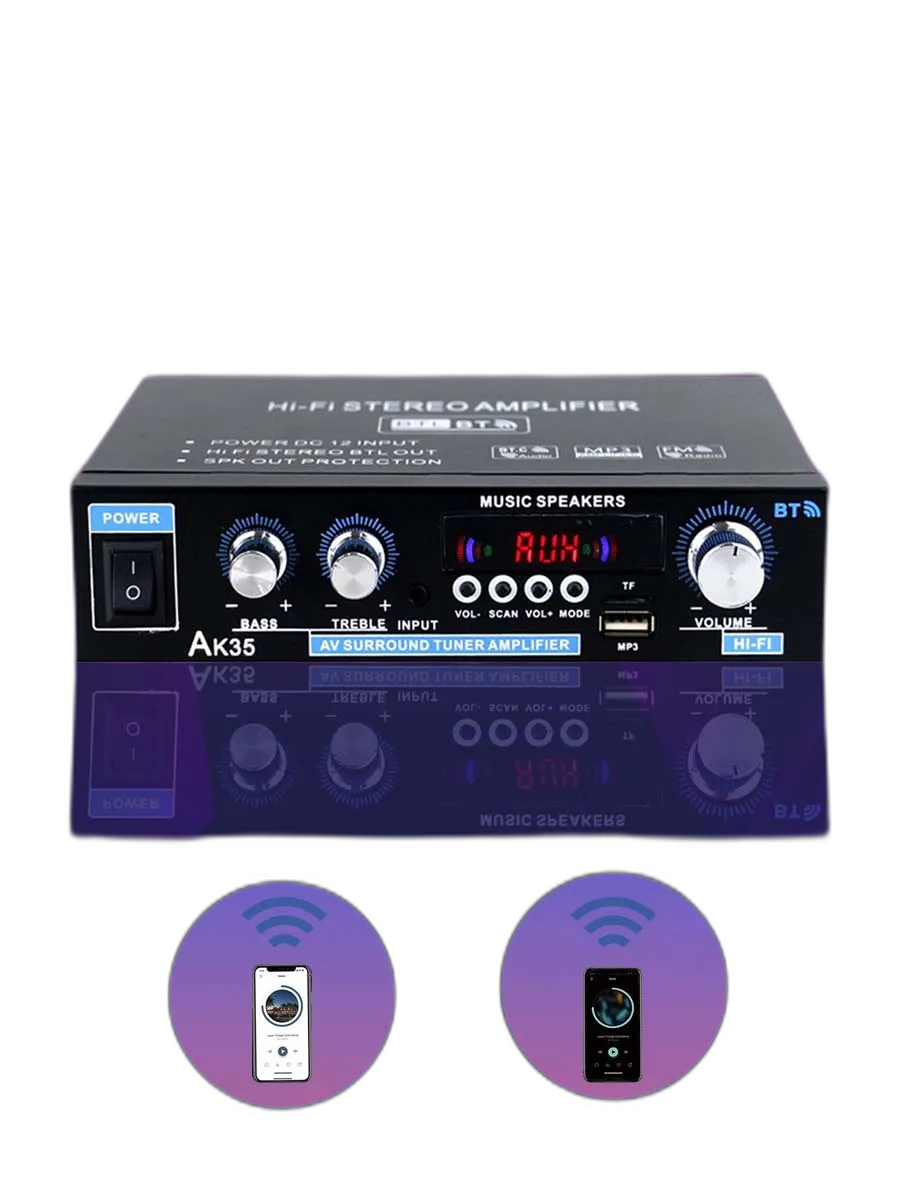 Аудио Bluetooth Усилитель звука 30 Вт + 30 Вт