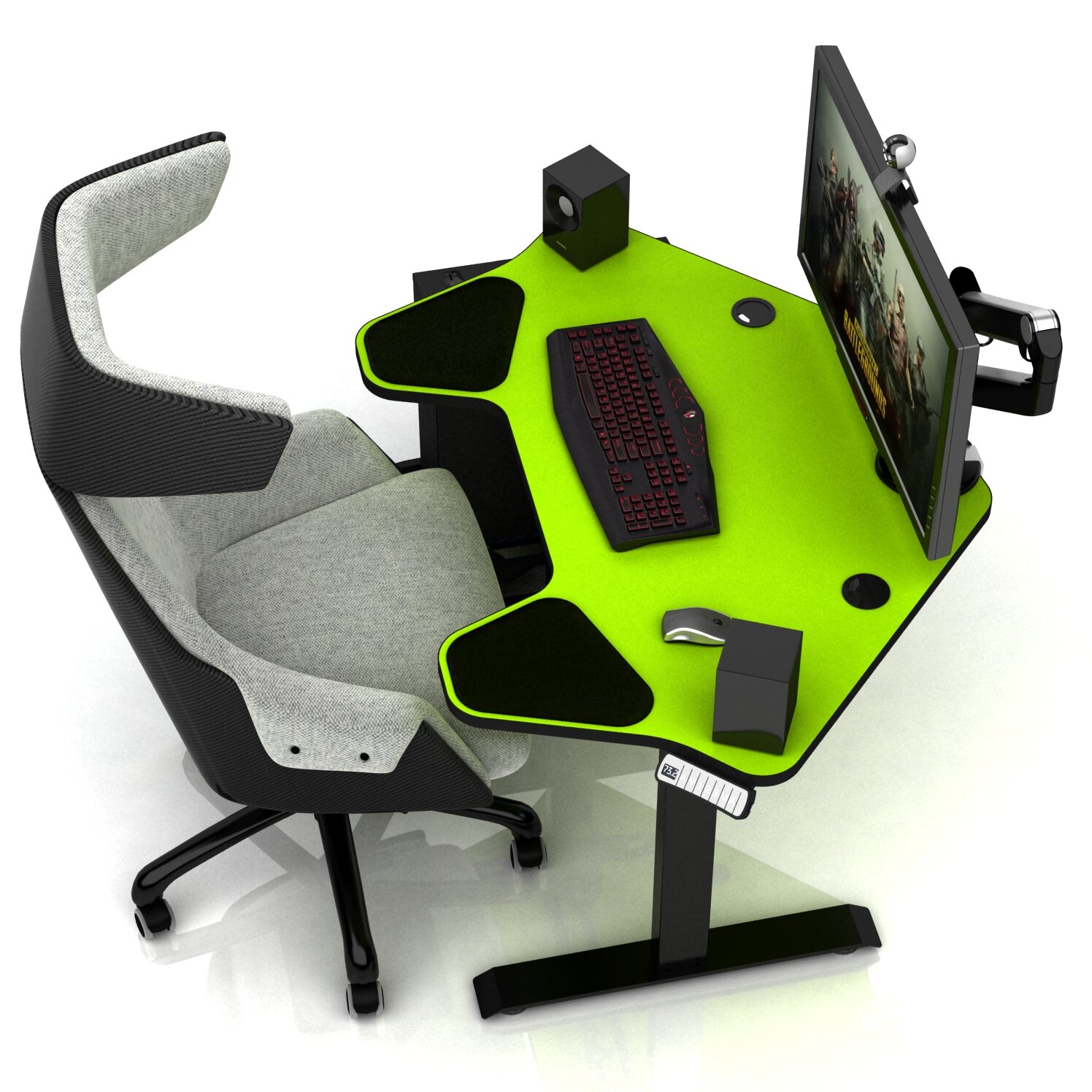 Стол с электрической регулировкой высоты DX STEALTH ELECTRIC Лайм