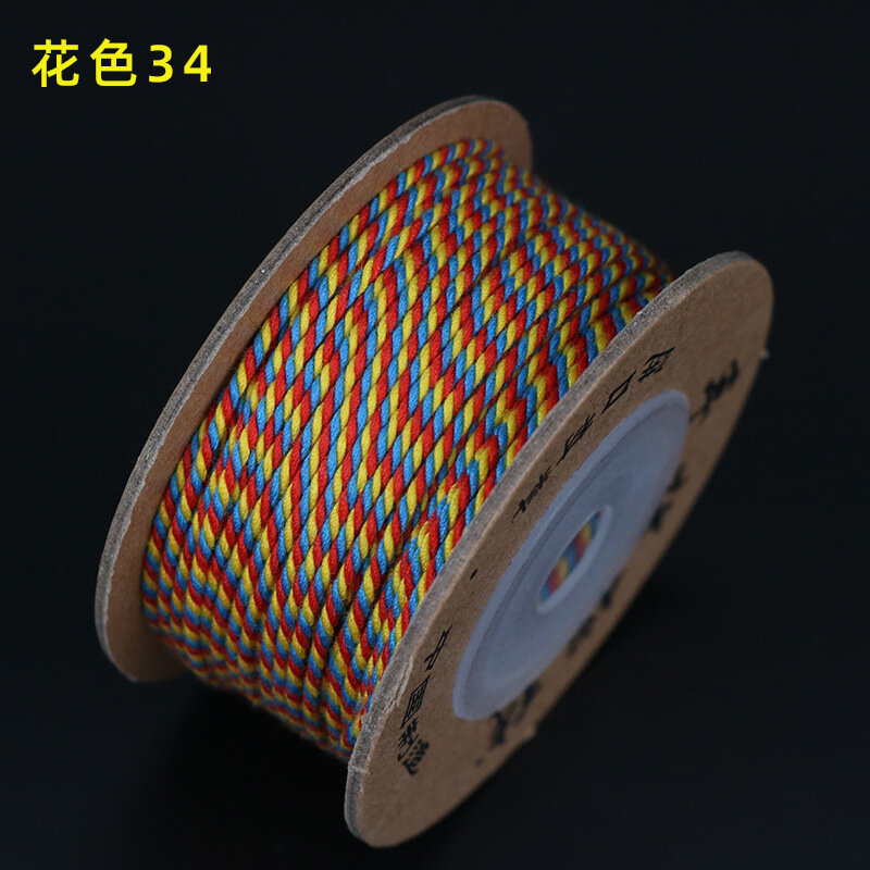 Тибетский стиль, ручная скрутка хлопковой нити для рукоделия, специальная веревка звезды и луны, нить для плетения браслетов, прочная хлопковая веревка для бисера