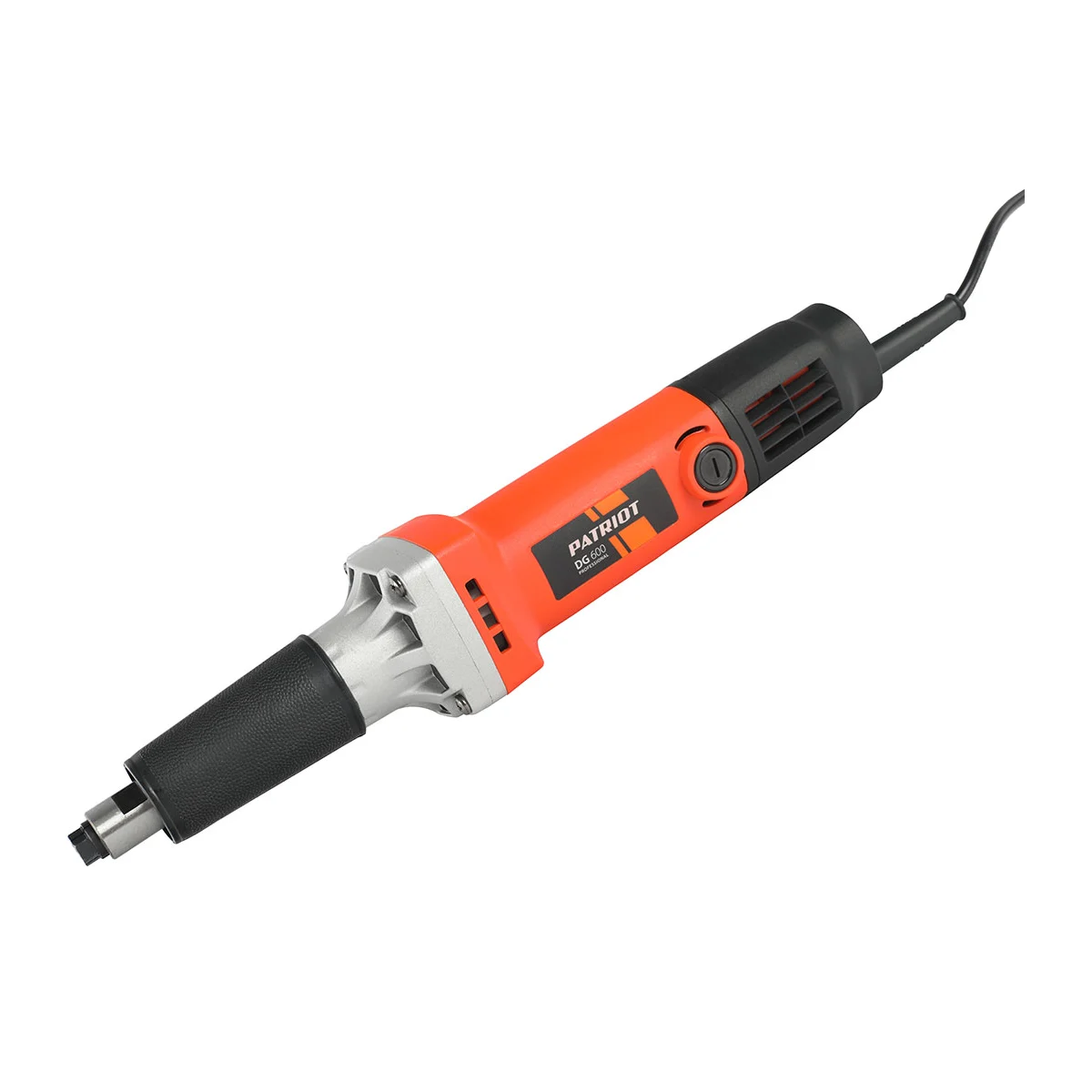 Машина прямошлифовальная PATRIOT DG 600, мощность 450 Вт, 5000-26000 об/мин, черный/оранжевый