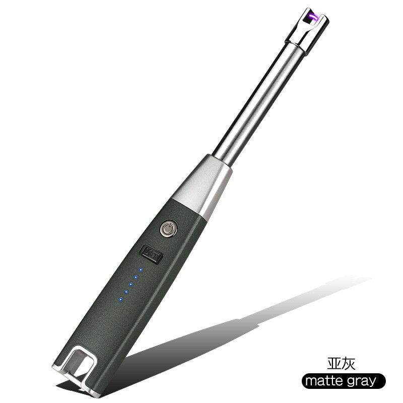 Электронная перезаряжаемая дуговая зажигалка JL879, металлическая, ветрозащитная, для кухни, зажигалка для газовой плиты