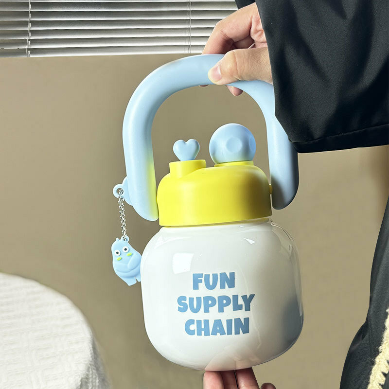 Новая высококачественная ручная сумка для напитков с двойным отделением, большая емкость, разделение чая и воды, большая чашка Ton Ton с трубочкой