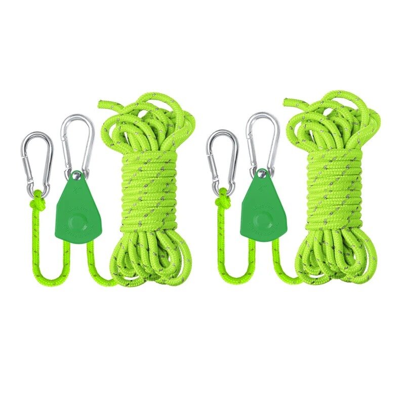 2pcs/pack наружный кемпинг палатки и брезента регулируемой ветрозащитной отражающей веревки