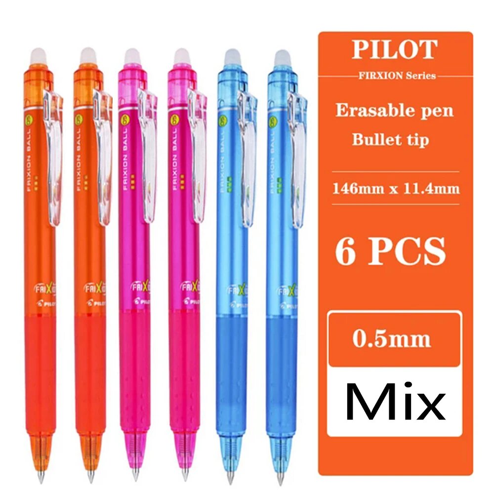 Pilot Frixion Erasable Gel Pens Set 0.5/0.7mm 6 LG pen