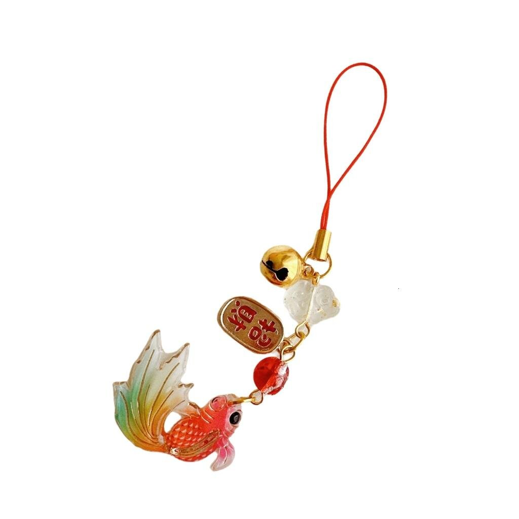 Модный пятиконечный брелок для телефона, красный