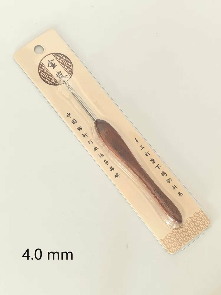 Крючок для вязания Jinlan с ручкой из красного сандала 4.0mm
