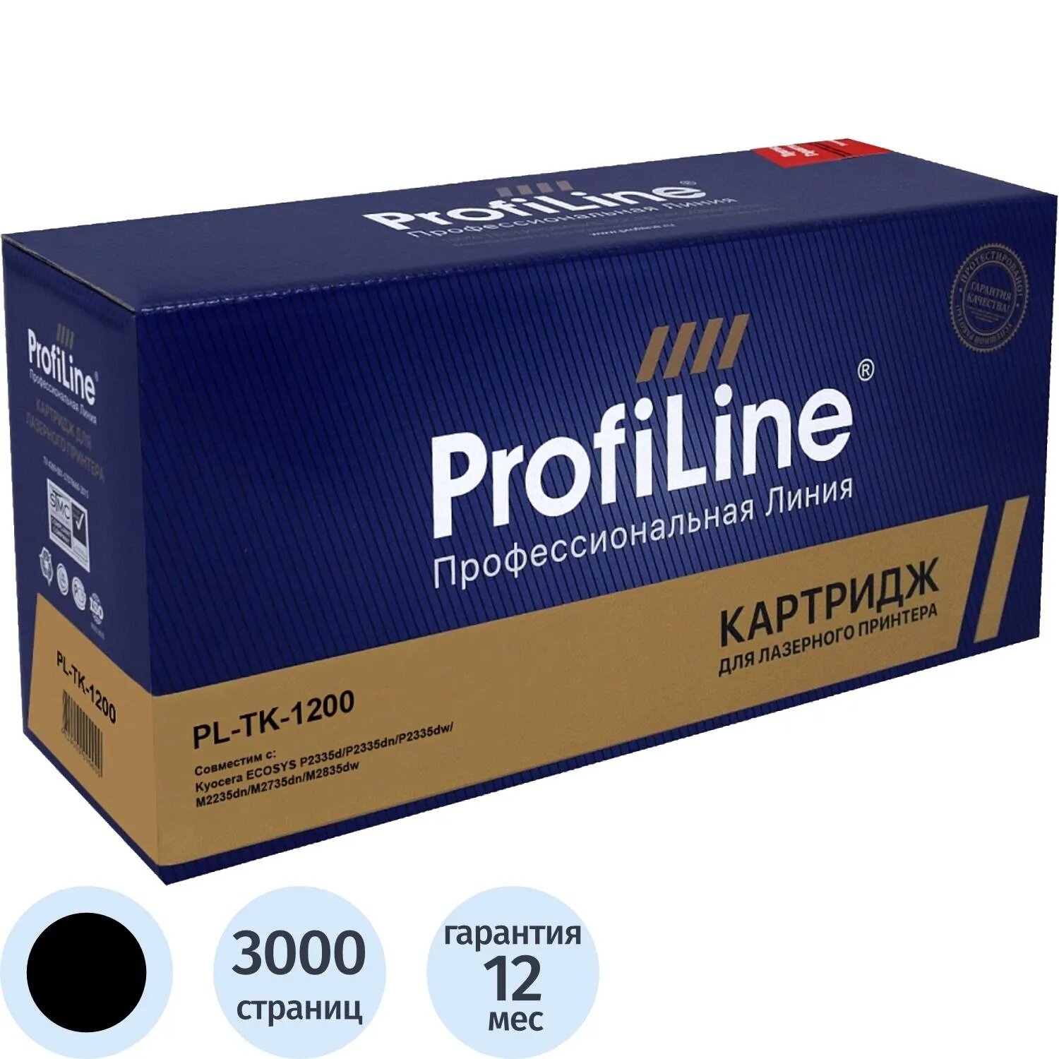Тонер-картридж Profiline TK-1200 чер. для Kyocera ECOSYS M2235/P2335/M2735