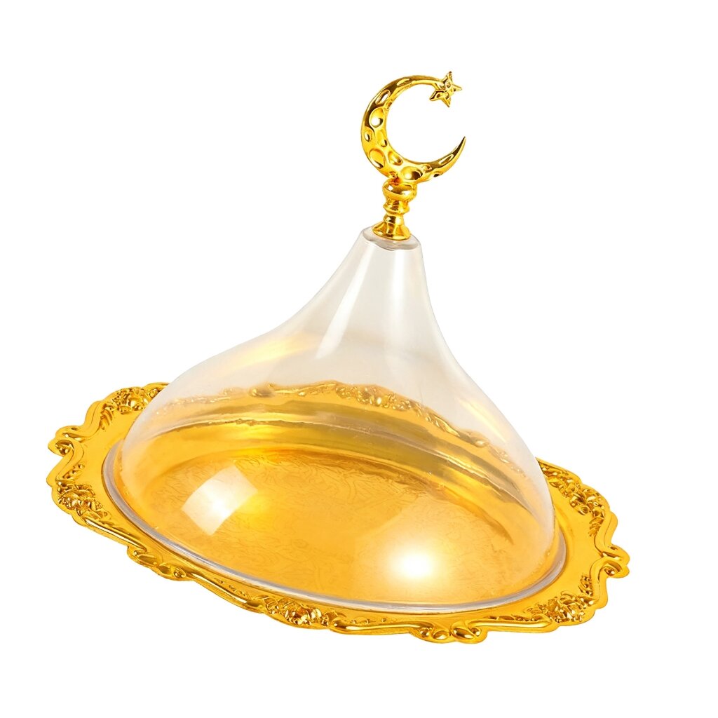 Универсальное Сервировочное Блюдо Для Закусок С Акриловой Крышкой-Куполом, Рамаданы, Подставка Для Десертов, Для Использования На Кухне И Вечеринках