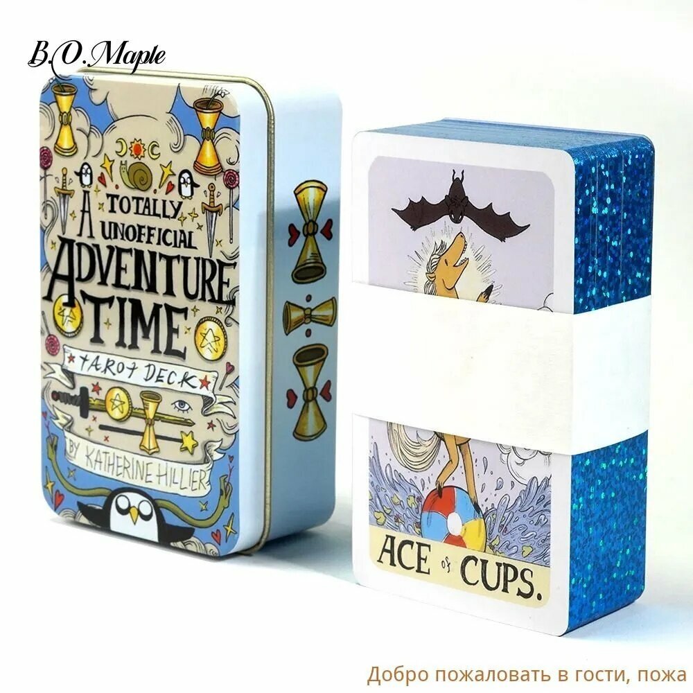 Таро Время Приключений в жестяной коробке Adventure Time Tarot 10.3*6см