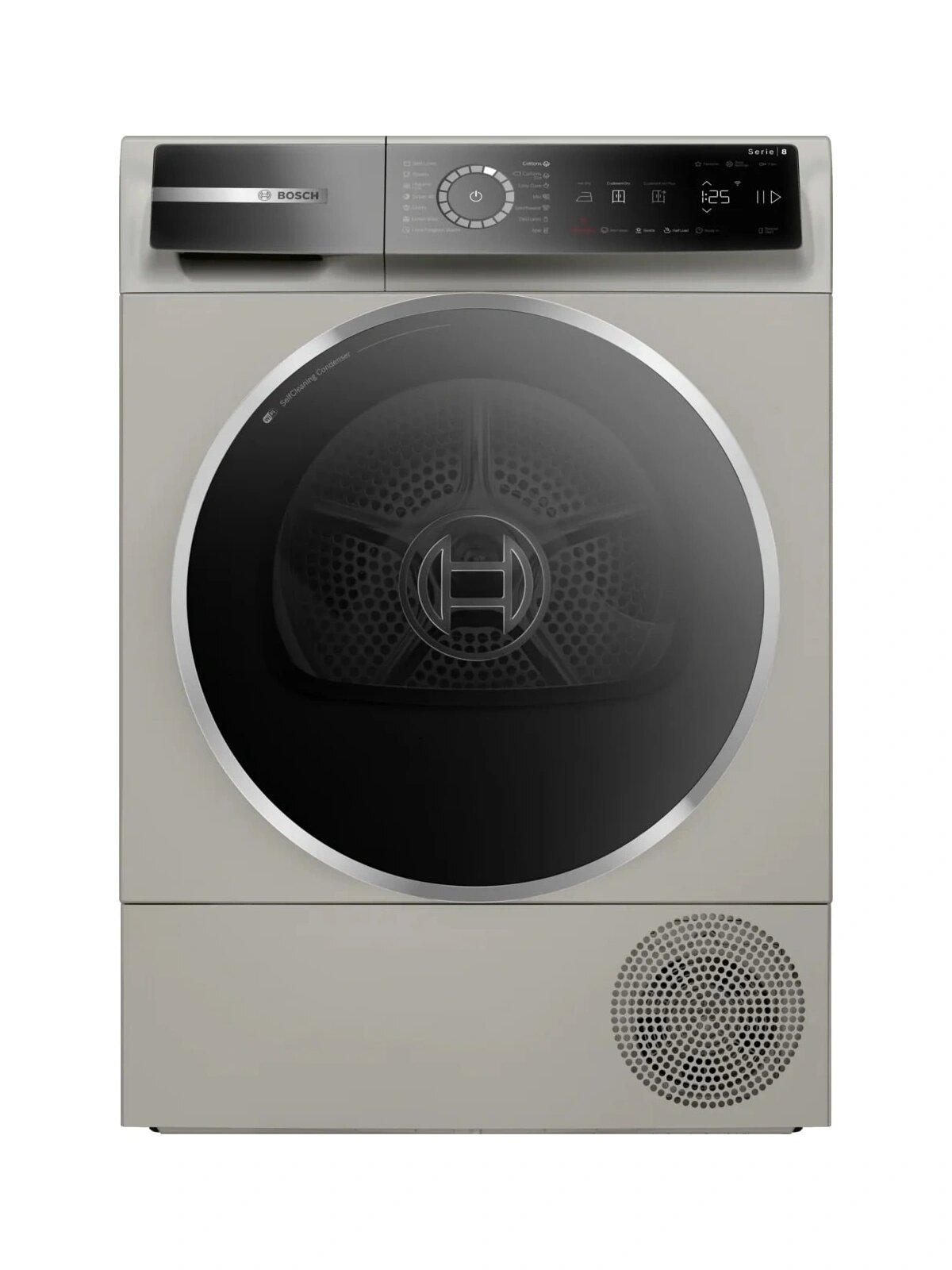 Сушильная машина Bosch Serie 8 WQB245BXME пан. англ. кл. энер: A+++ макс. загр:9кг серебристый