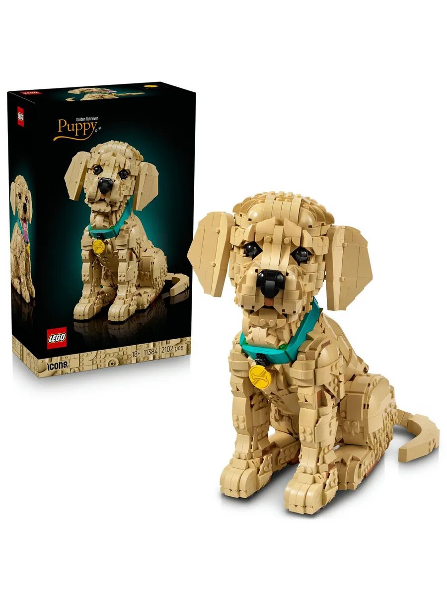 Конструктор LEGO Icons 11384 Щенок золотистого ретривера