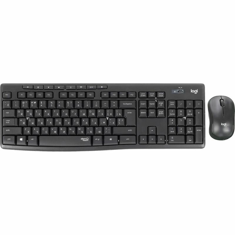 Logitech MK295 Беспроводной комплект мышь + клавиатура, русская раскладка, черный Уцененный товар