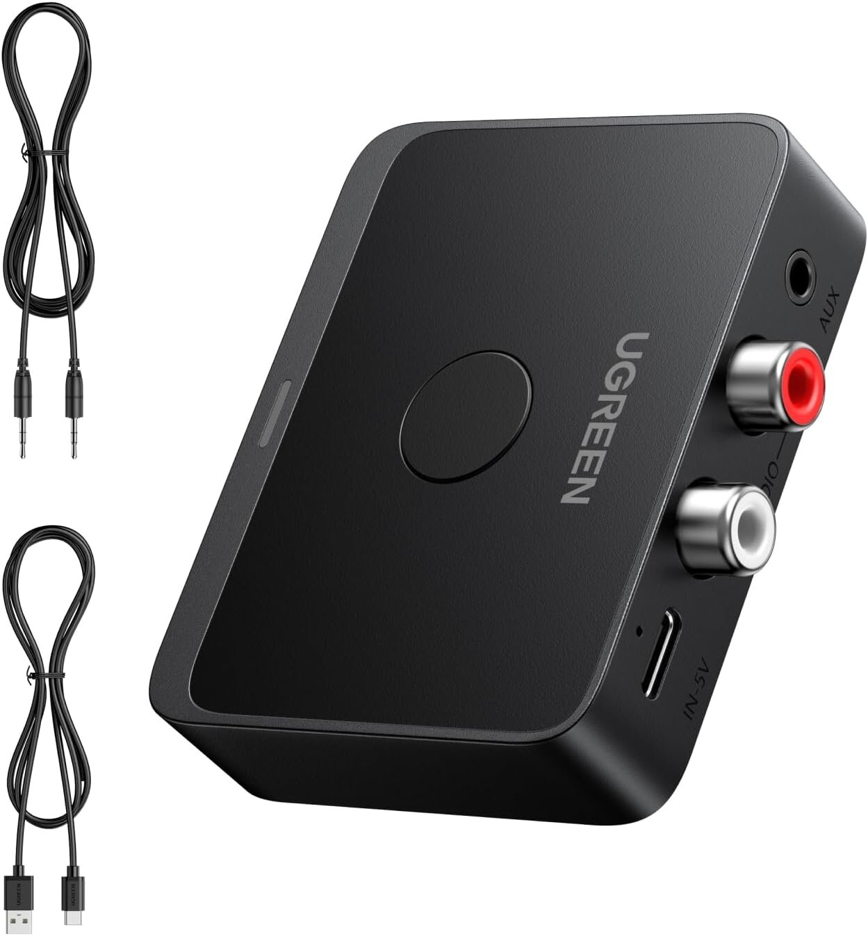 Bluetooth-ресивер UGREEN BT505 Bluetooth 6.0 LDAC Hi-Res Wireless Audio Adapter 3.5mm/ RCA (55545)