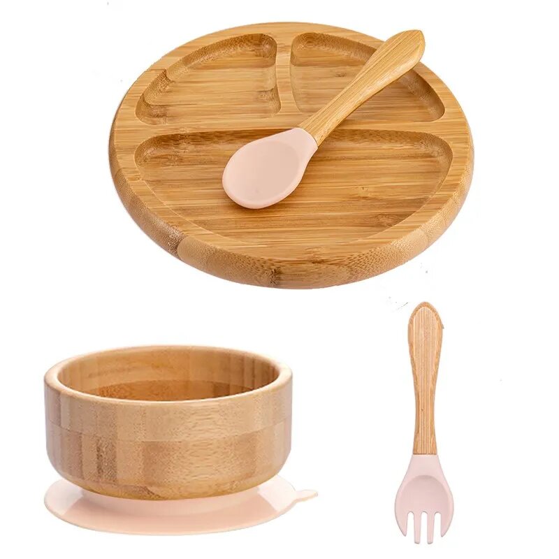 Детская бамбуковая посуда 4 шт. 4pcs-T