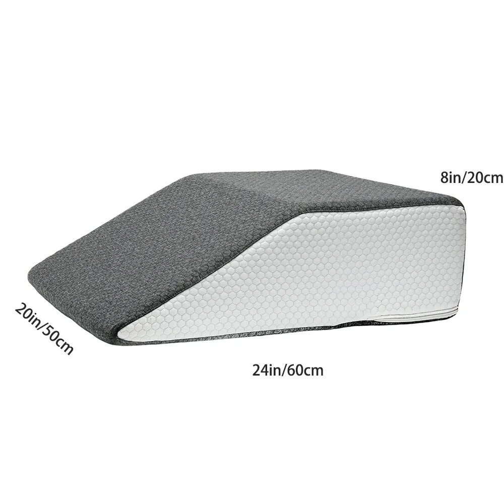 Клиновидная подушка для ног из memory foam Gray-White