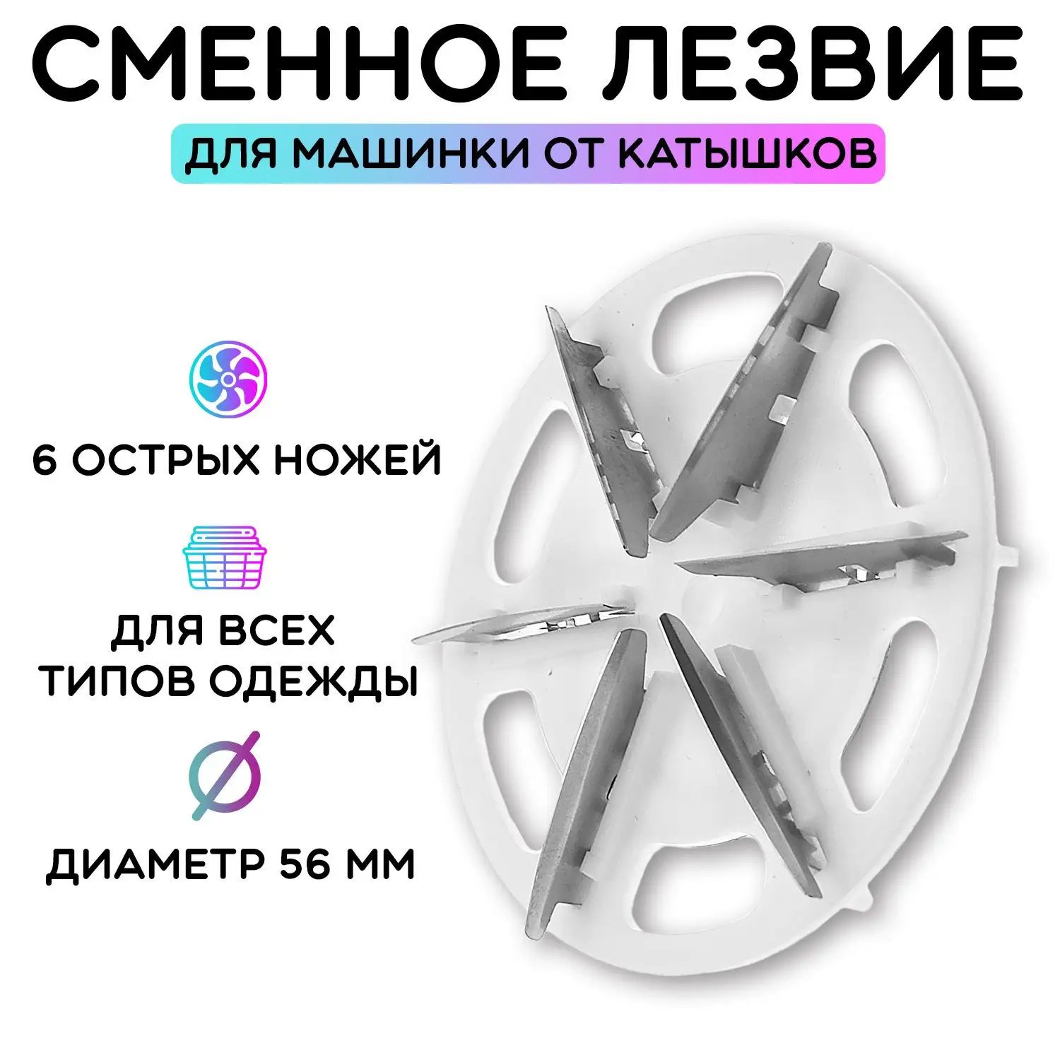 Сменное лезвие для машинки от катышек 56 мм TITAVIN TI-PRM001-