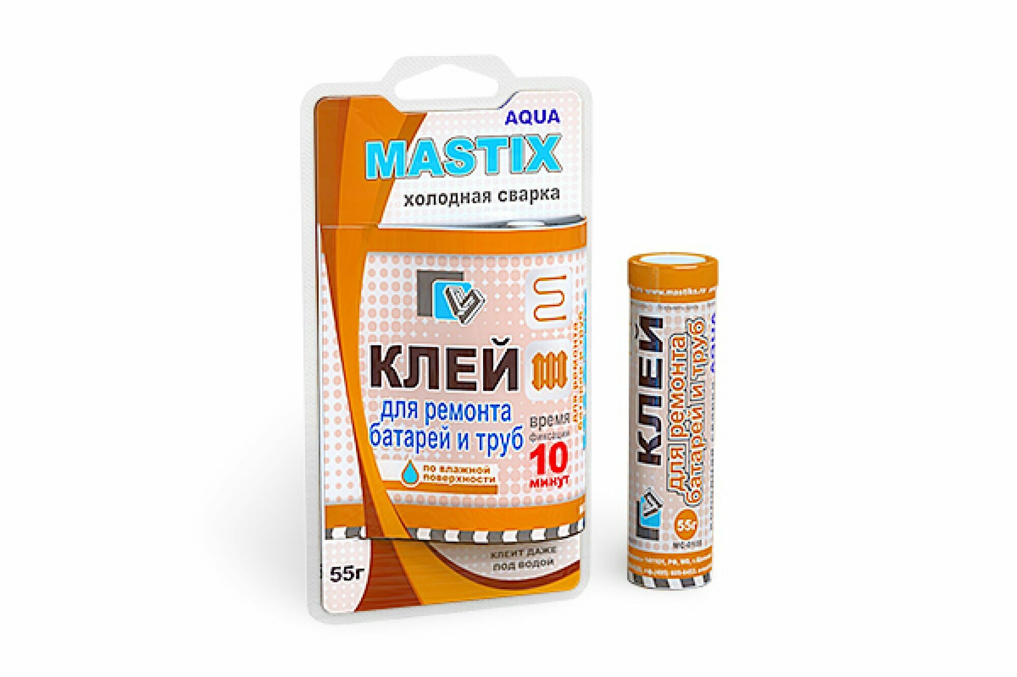 Клей холодная сварка 55г MASTIX для сантехники (туба)//143271