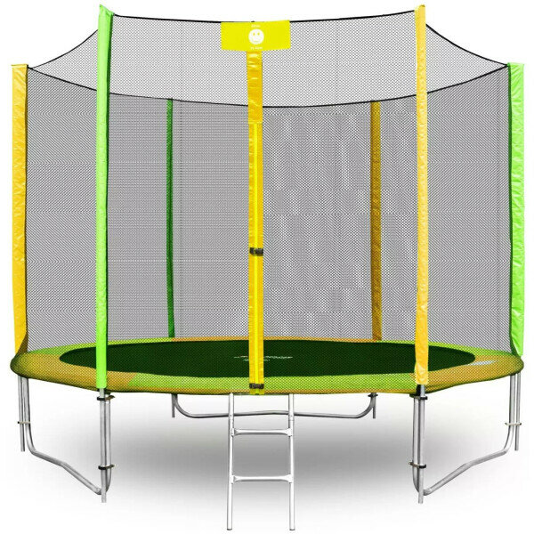 Батут Alpin ATGY-252 2.52 м с защитной сеткой и лестницей
