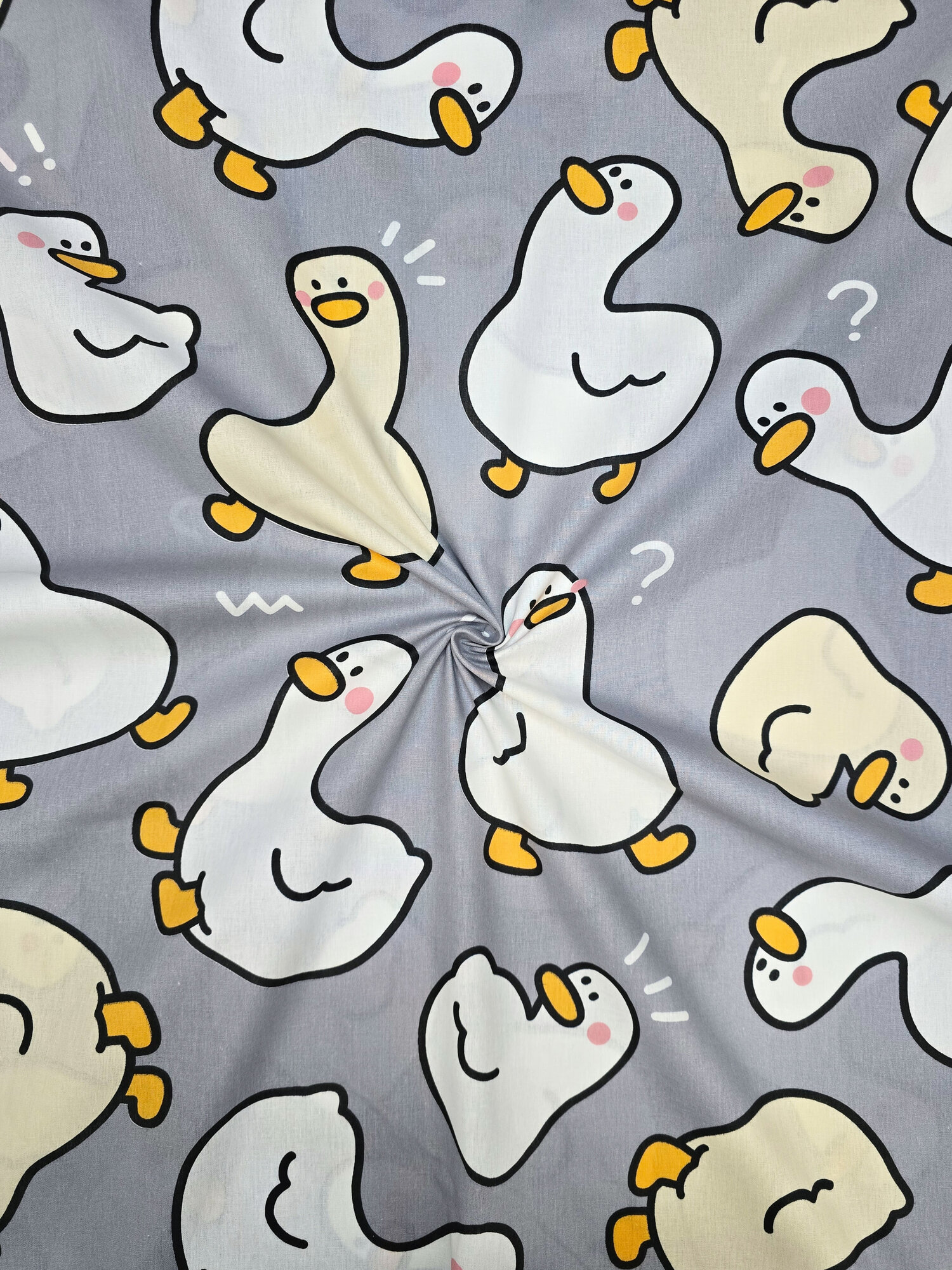 Ткань Поплин Иваново "Гуси-утки" 100х150 см.