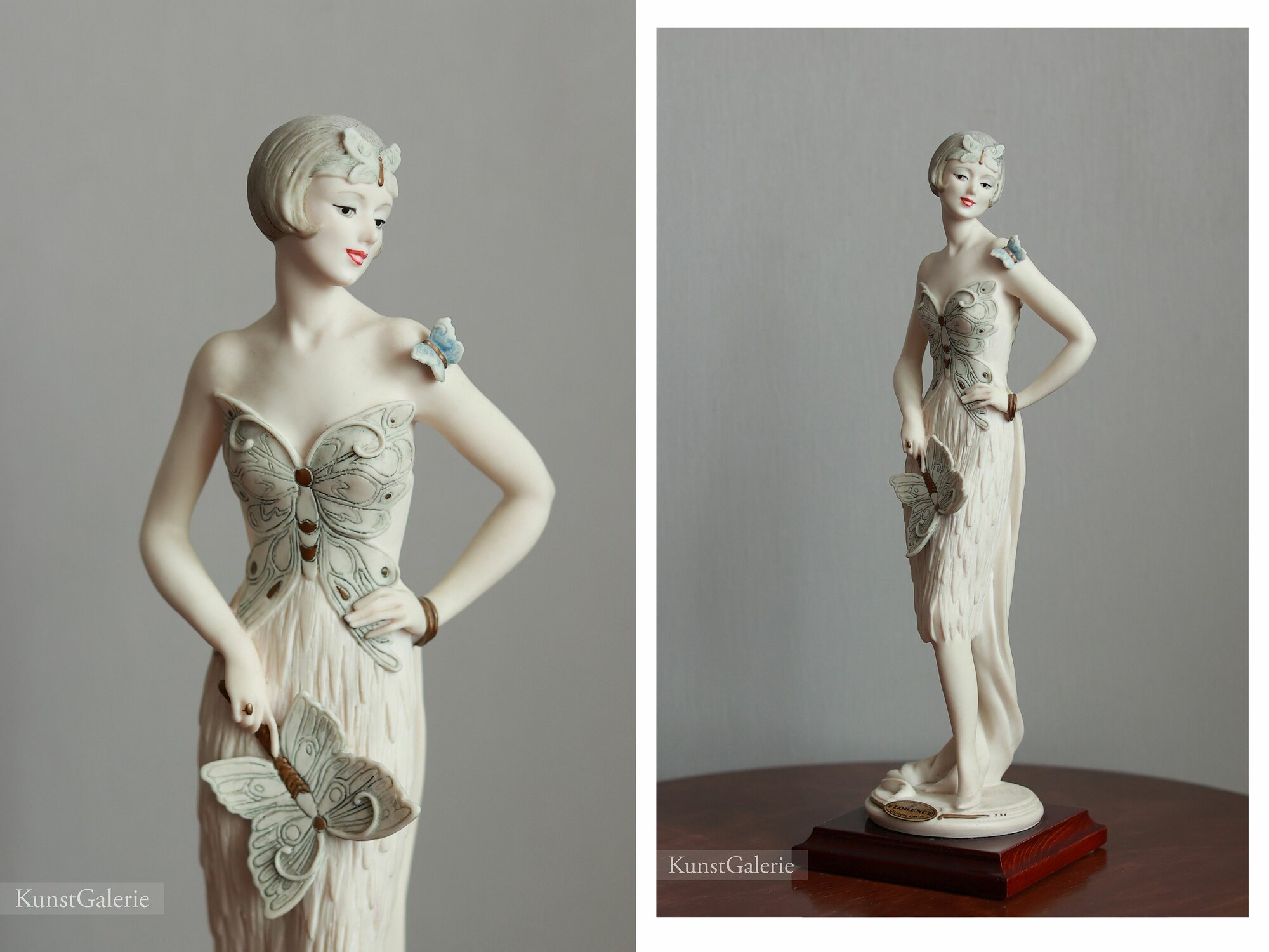 "Нанетт с бабочками" статуэтка Джузеппе Армани Флоренс Каподимонте - Nanette 0435F - Giuseppe Armani Capodimonte