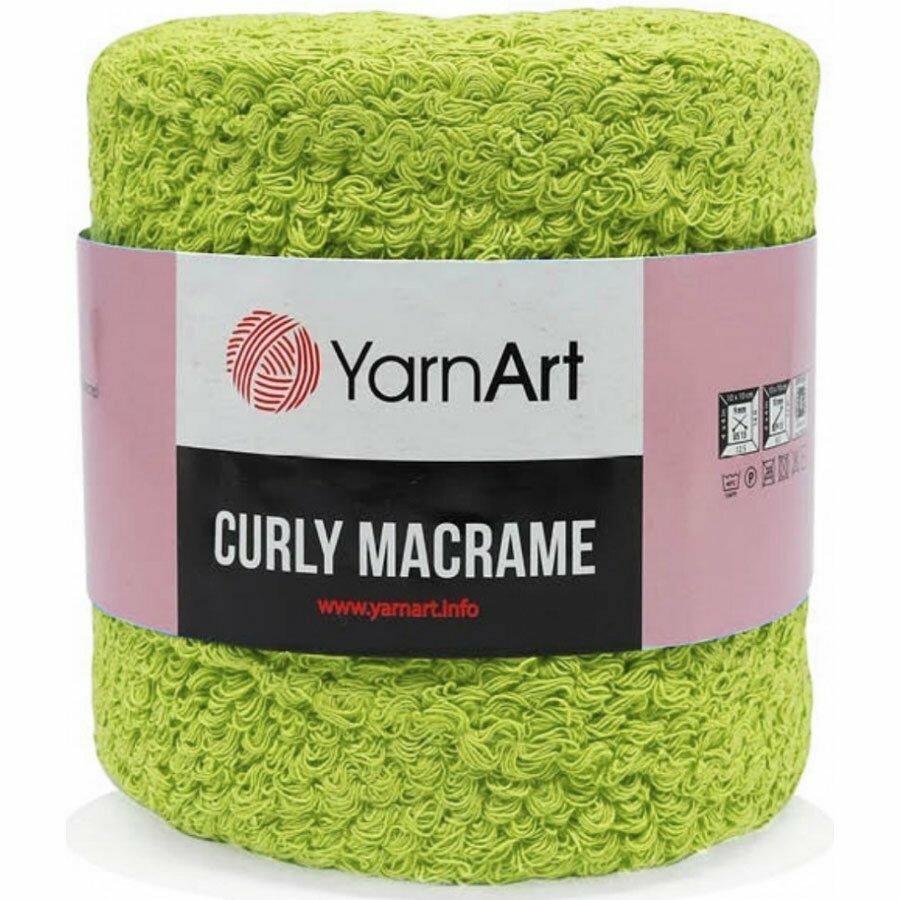 Пряжа Yarnart CURLY MACRAME 755 салат (1 моток)