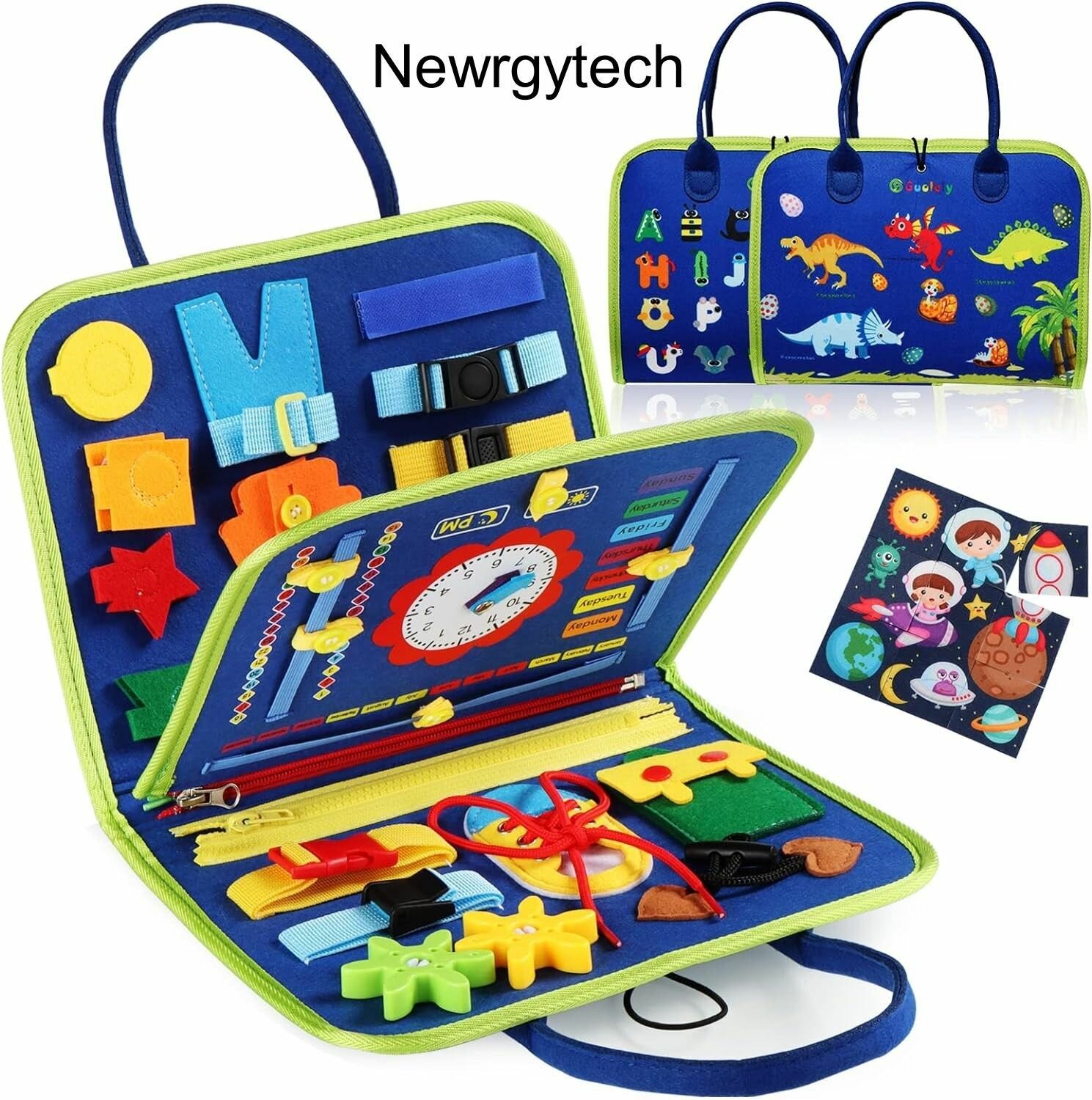 Бизиборд мягкий дорожный; Занятая доска Монтессори, Сенсорная игрушка для малышей, Развивающие игры для развития мелкой моторики рук, подарок для мальчиков и девочек