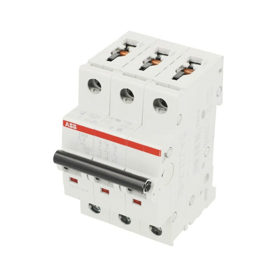 ABB S203 C2 2CDS253001R0024 3P 2A (C) 6kA Автоматический выключатель
