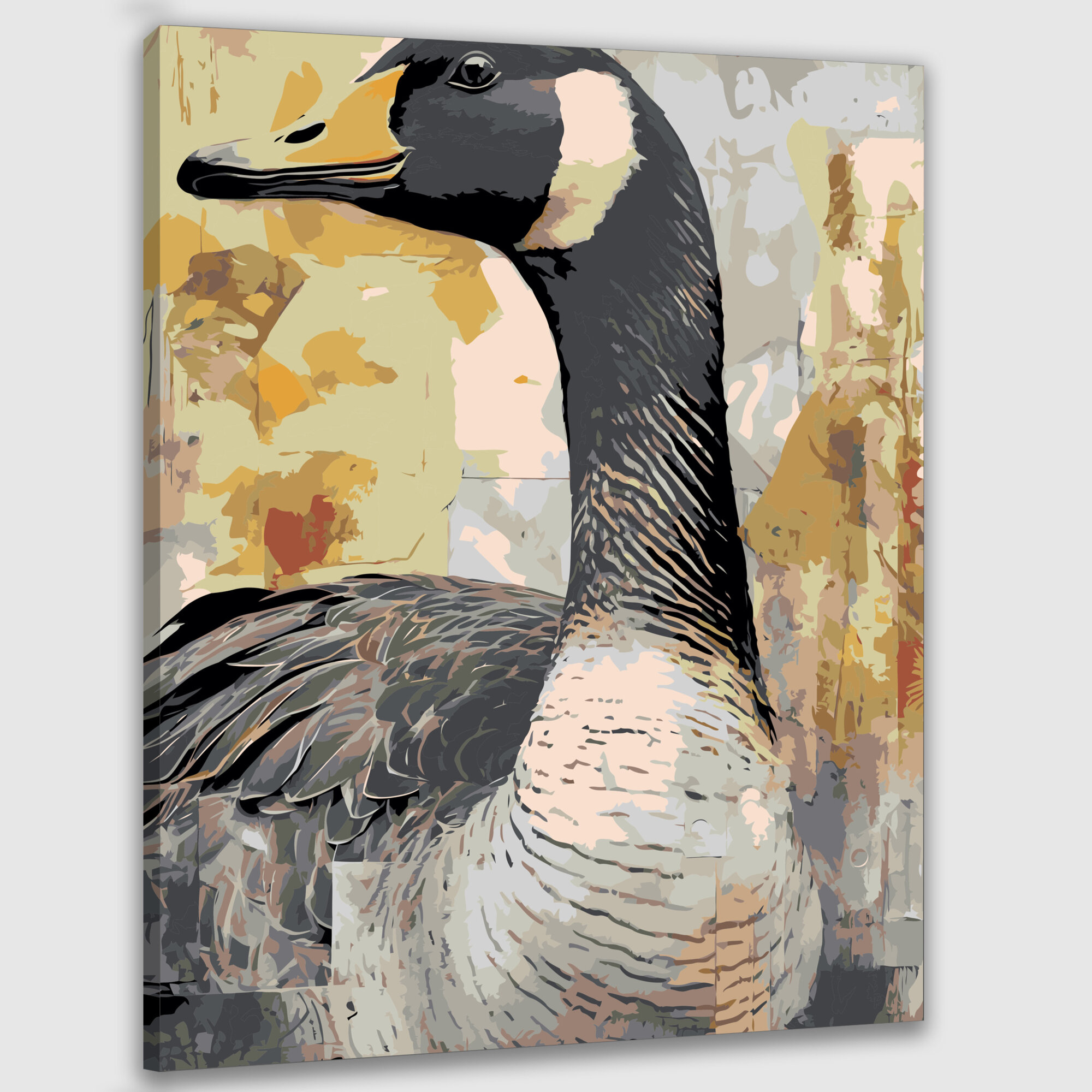 Картина по номерам 40x50 см, гусь, текстуры, материалы, мудрость, сила, глубина, сложность