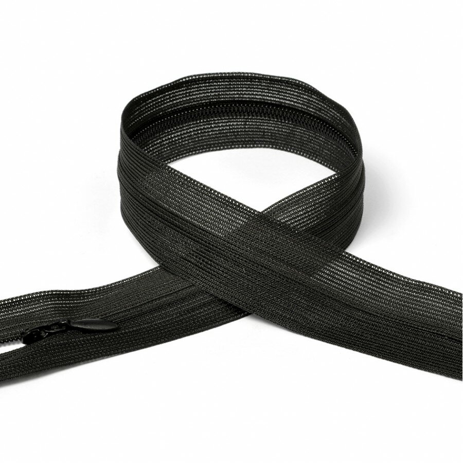 Молния MaxZipper пласт. потайная N3 40см н/р цв. F322 черный уп.10шт