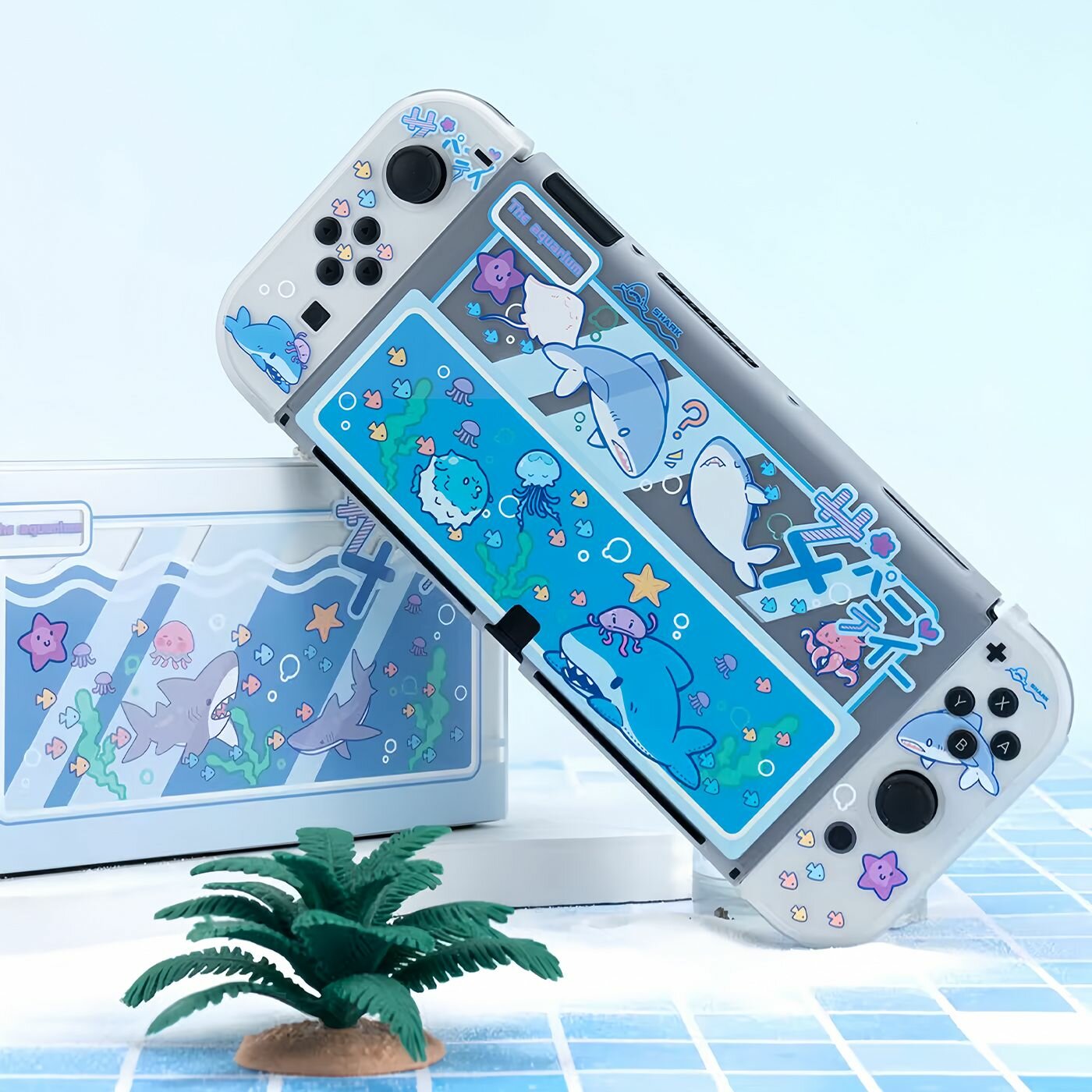 Защитный чехол для Switch Oled, мягкий чехол из TPU, совместимый с консолью Nintendo Switch Oled и контроллерами Joy-Con