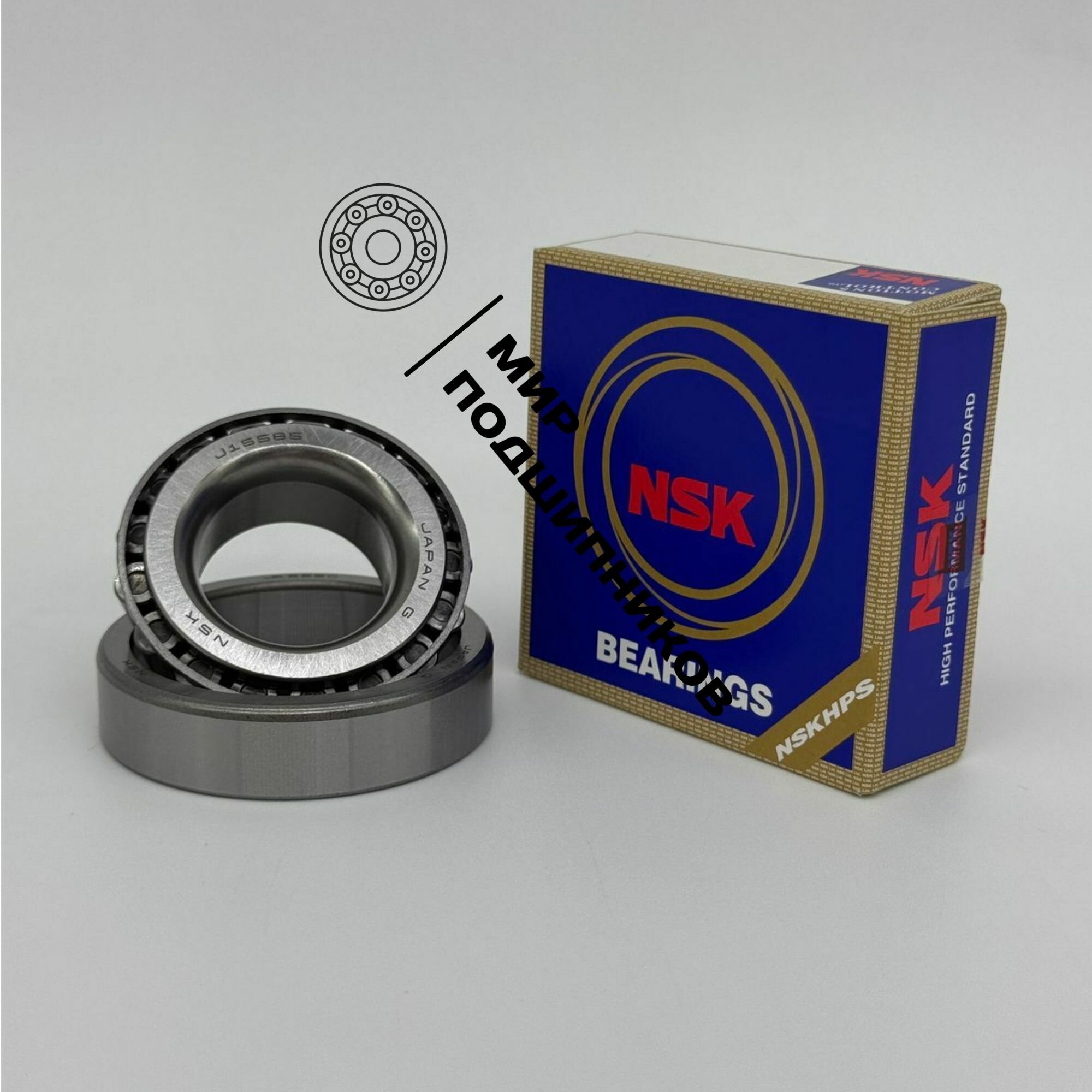 Подшипник КПП Газель NEXT роликовый радиально-упорный однорядный NSK J15585/15520 28x57,15x17,462