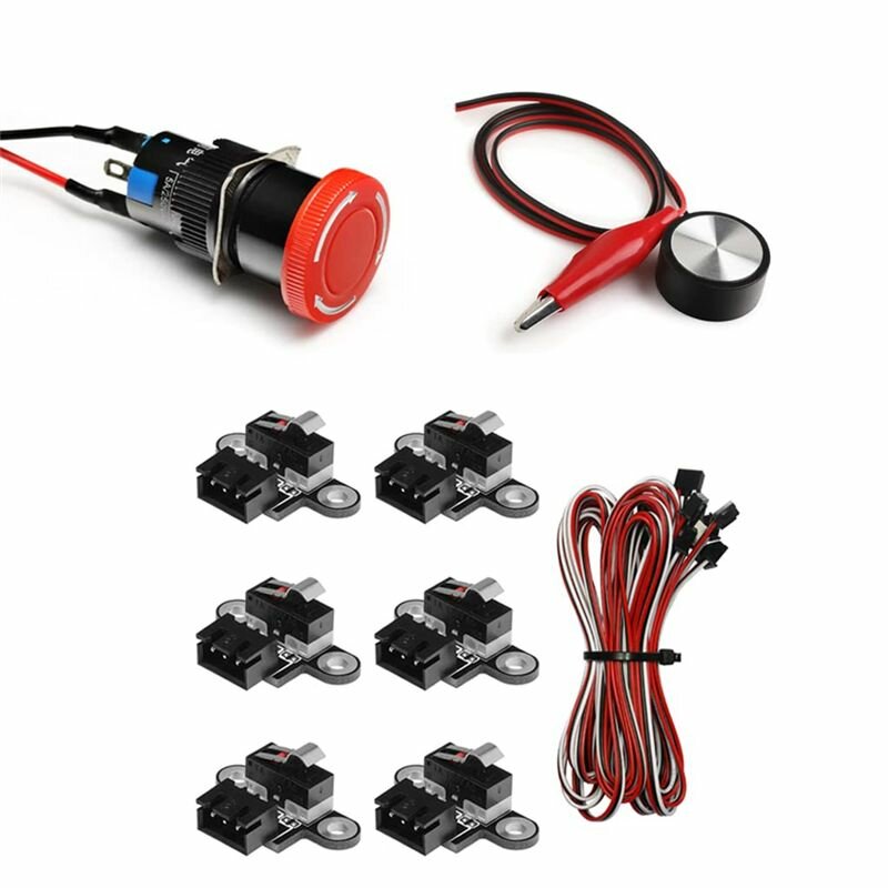 Комплект основных принадлежностей для станка с ЧПУ 3018PROVe, аварийный останов, датчик настройки инструмента по оси Z, микропереключатели