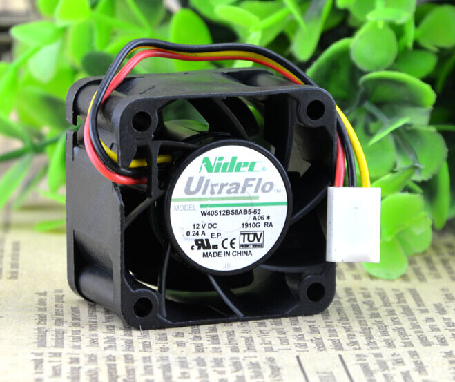Genuine Оригинал NIDEC 4028 4CM 12V 0.24A W40S12BS8AB5-52 violent Вентилятор