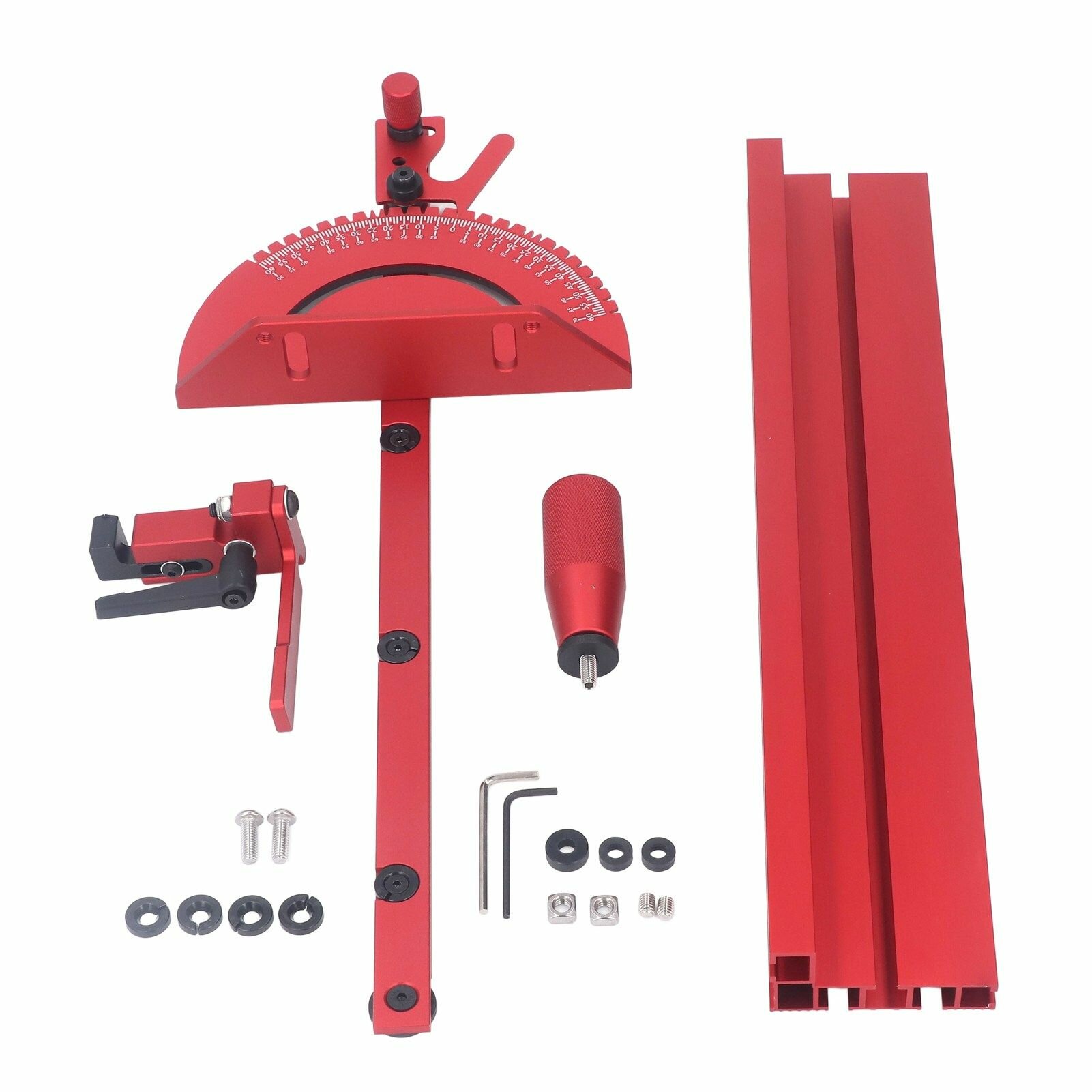 Система упора для торцовочной пилы с точной настройкой угла, из алюминиевого сплава