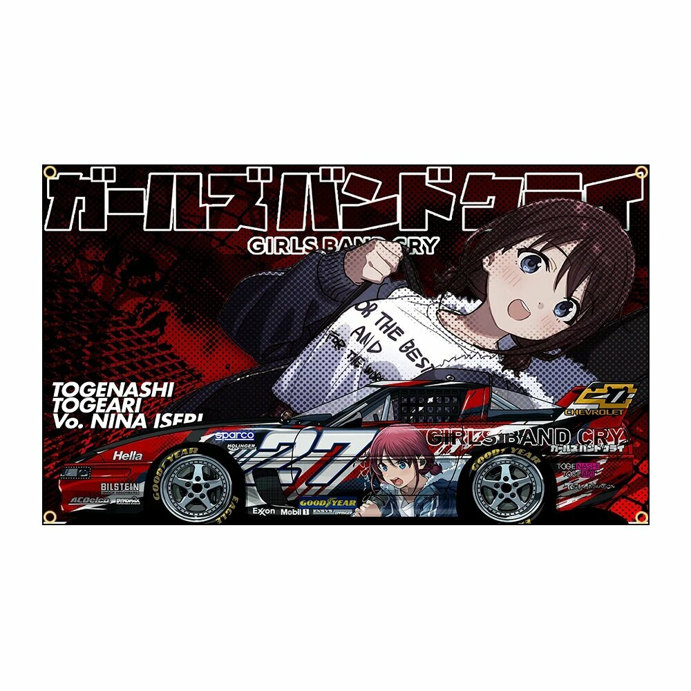 JDM аниме автомобильный флаг из полиэстера 90x150 см 90x150cm35x59in, 2509200469