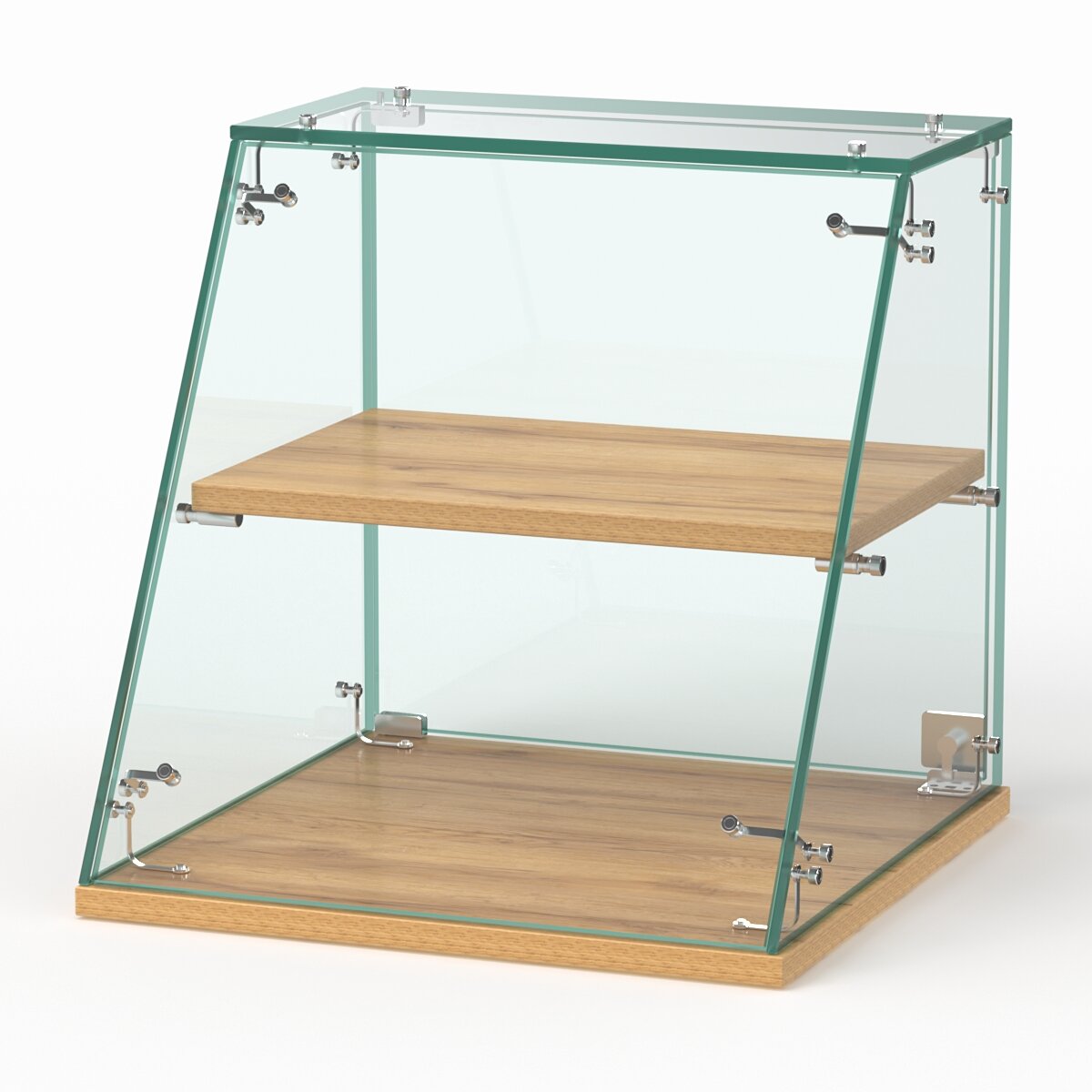 Витрина "сладость" №15К-П для выпечки настольная пдсп, Дуб Золотистый