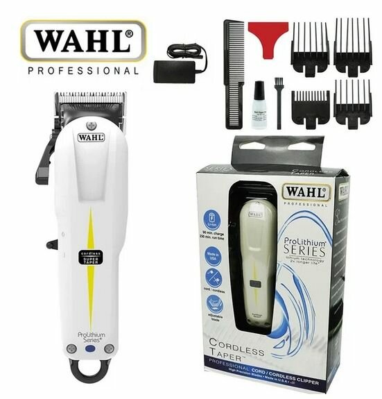 Wahl Триммер для волос Машинка для стрижки 8147 Cordless, кол-во насадок 4