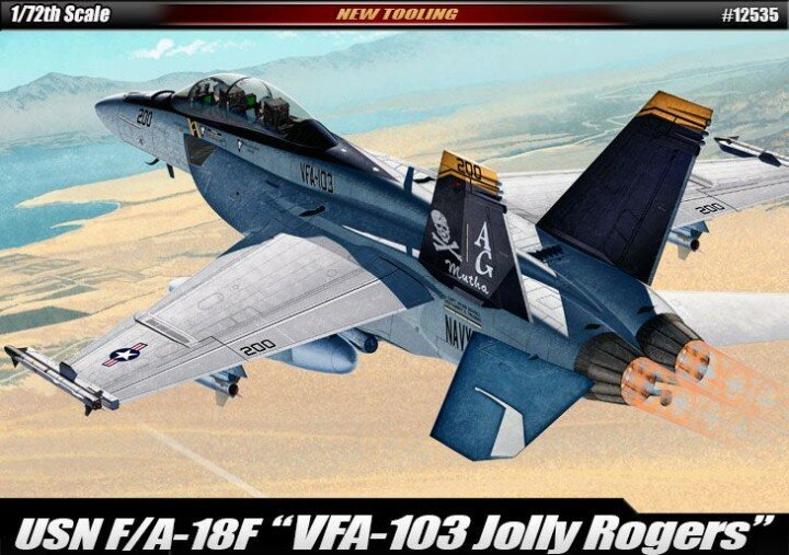 Сборная модель "Самолет USN F/A-18F "VFA-103 Jolly Rogers" (1:72), артикул 12535