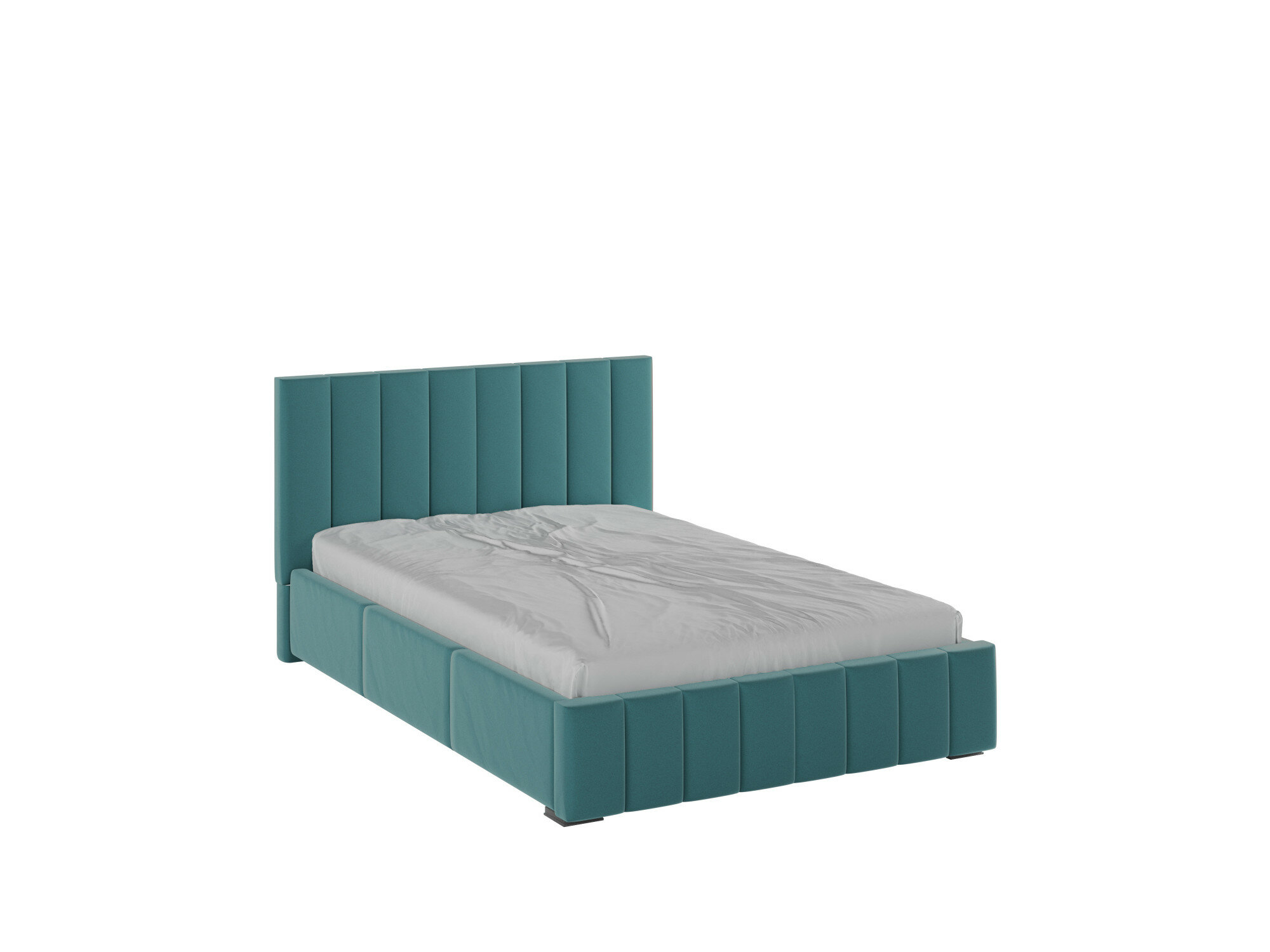 Кровать интерьерная, велюр 140, велюр бирюза, подъемный механизм