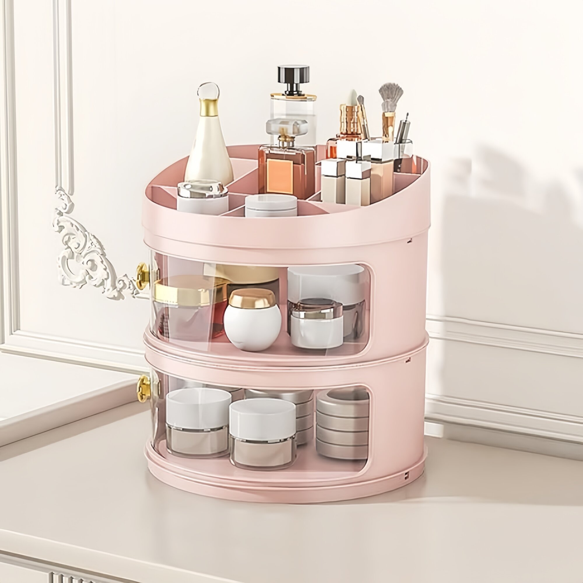 Косметическая коробка для духов, прозрачная пылезащитная косметическая витрина