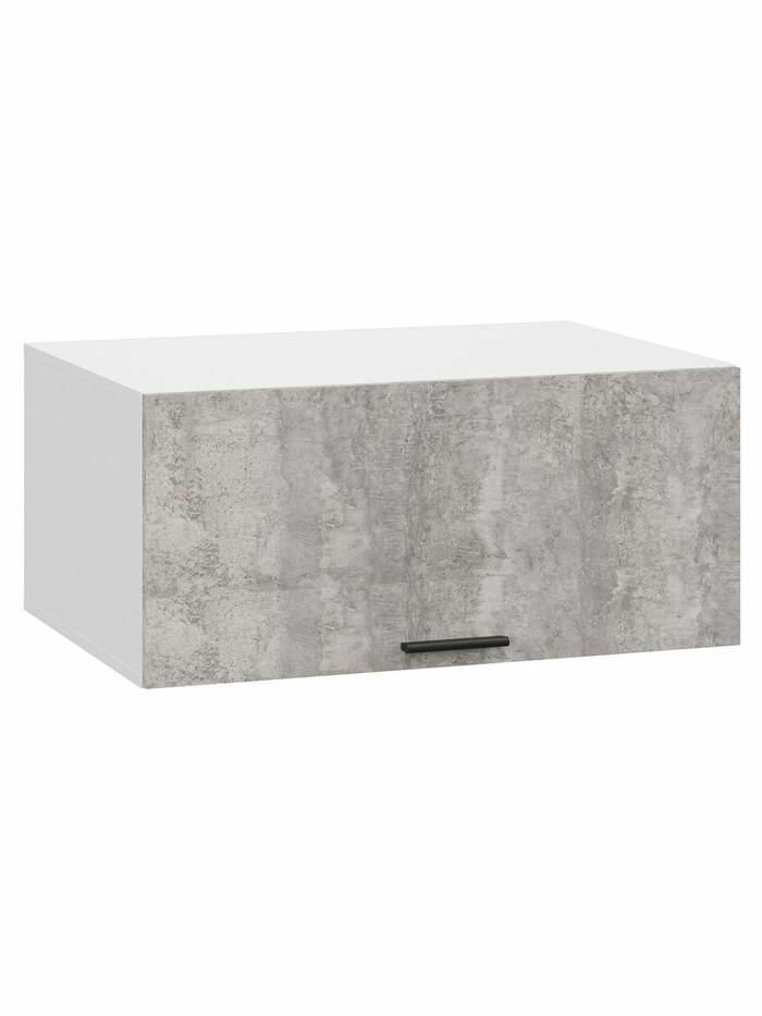 Кухонный модуль навесной, шкаф Урбан, 80х56.2х36 см, Белый / Цемент светлый